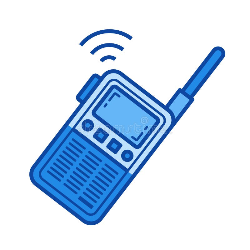 Portable Radio Set Line Icon. Stock Vector - Illustration of antenna ... Portable Radio Set Line Icon. Stock Vector - Illustration of antenna ...