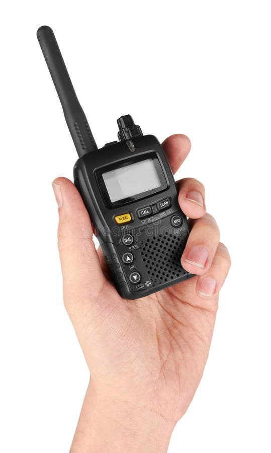 Portable Radio Transceiver in Hand Stock Image - Image of marines ...