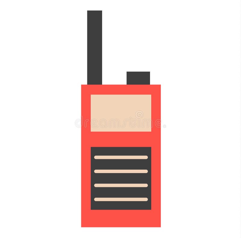 Portable Radio Vector Icon. Stock Vector - Illustration of police ...