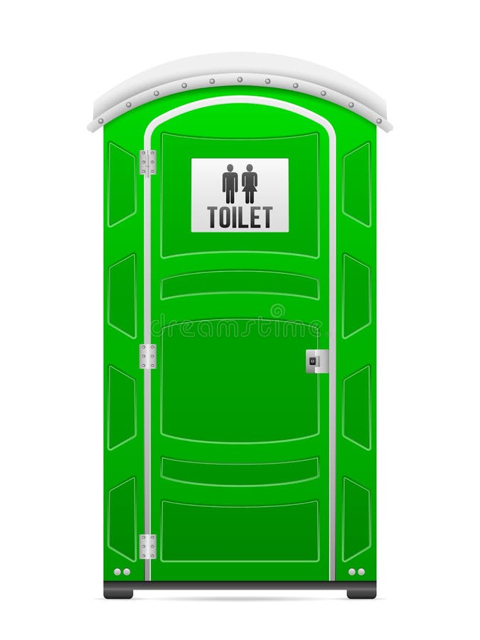Portable Restroom on a White Background, Public Toilet Icon, Portable ...