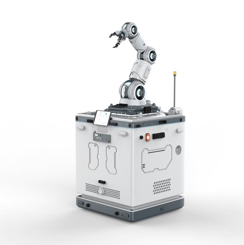 Portable Robotic Arm with Station Module Stock Illustration ...