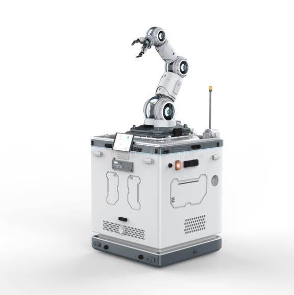 Portable Robotic Arm with Station Module Stock Illustration ...