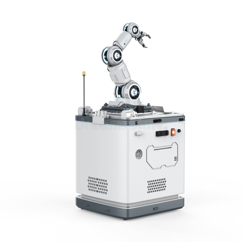 Portable Robotic Arm with Station Module Stock Illustration ...
