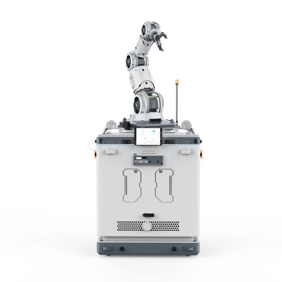 Portable Robotic Arm with Station Module Stock Illustration ...