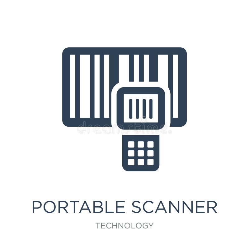 Portable Scanner Icon on White Background. Simple Element Illustration ...