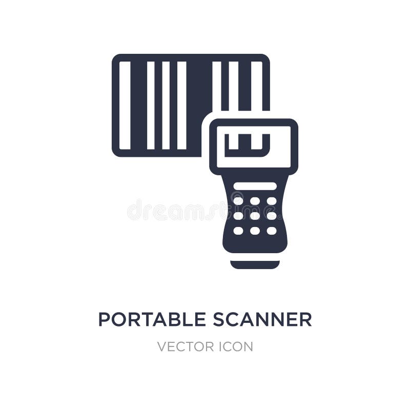 Portable Scanner Icon on White Background. Simple Element Illustration ...