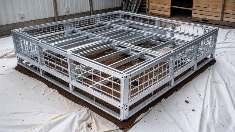 Portable Shed Foundation Base Frame only, Aluminum Grid Structure ...