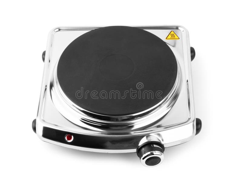 Portable Single Burner Electric Stove Isolated on White Stock Photo ...