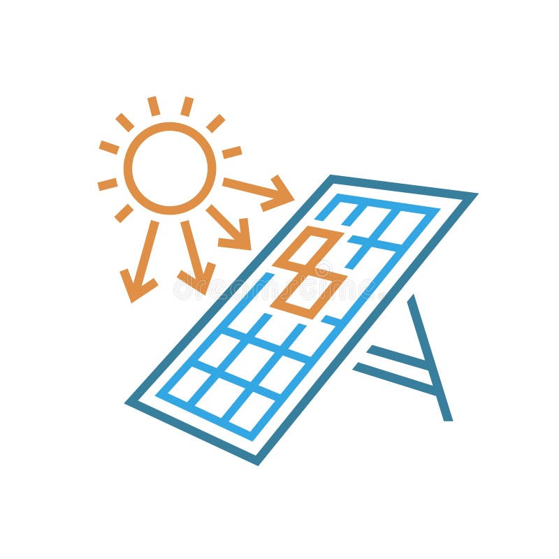 Portable Solac Panel Icon. Editable Vector Illustration Stock Vector ...