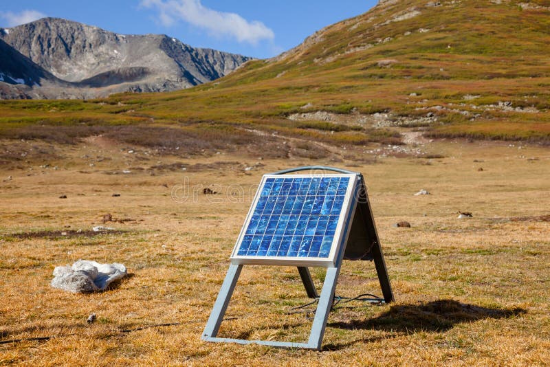 Portable Solar Module Generating Electricity for a Ger in Altai Stock ...