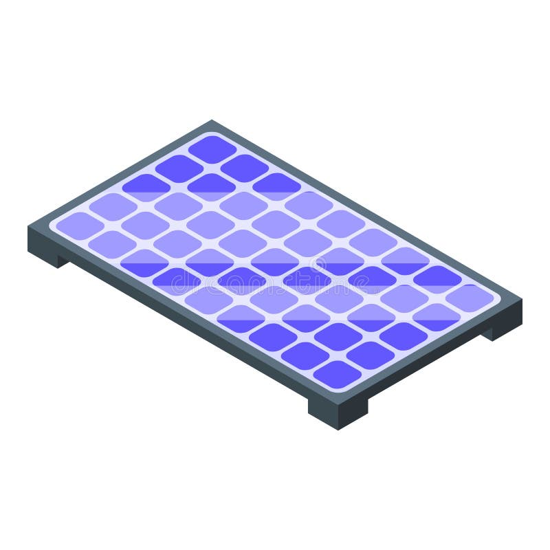 Portable Solar Panel Icon Isometric Vector. Engineer Cell Stock Vector ...