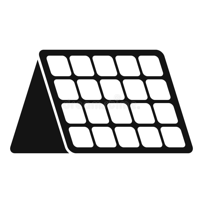 Portable Solar Panel Icon Simple Vector. Converter Cell Stock ...