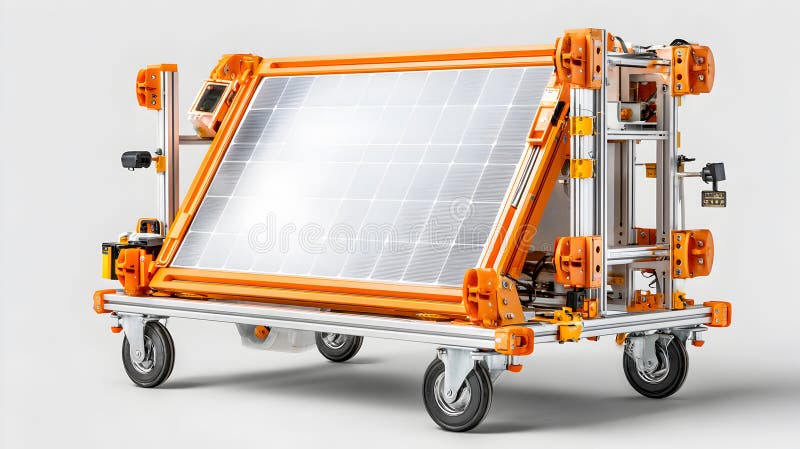 Portable Solar Panel System on Wheels Designed for Easy Transport and ...