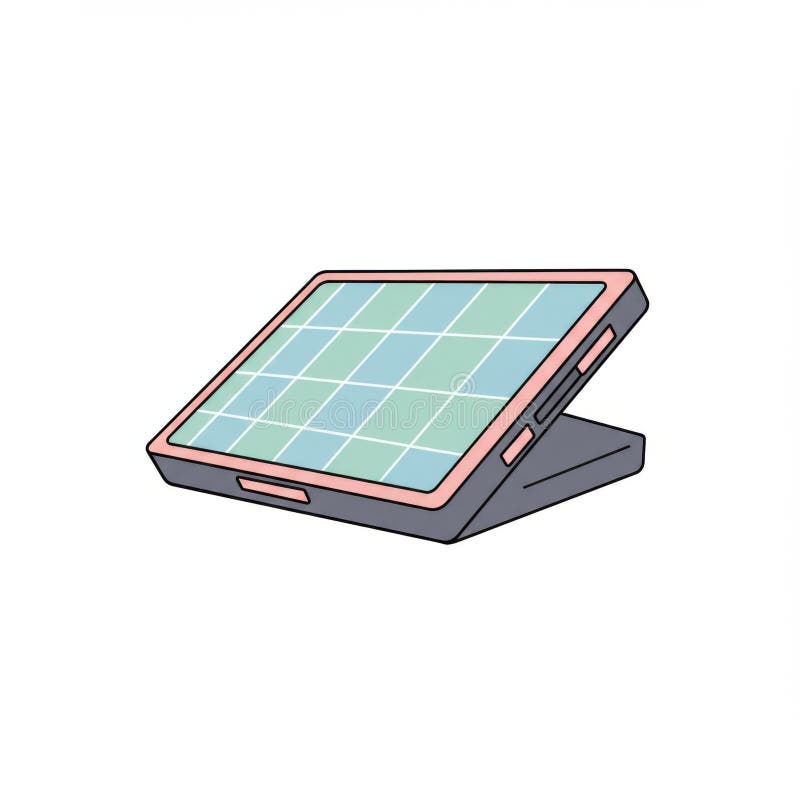 Portable Solar Panel Tablet Illustration Stock Illustration ...