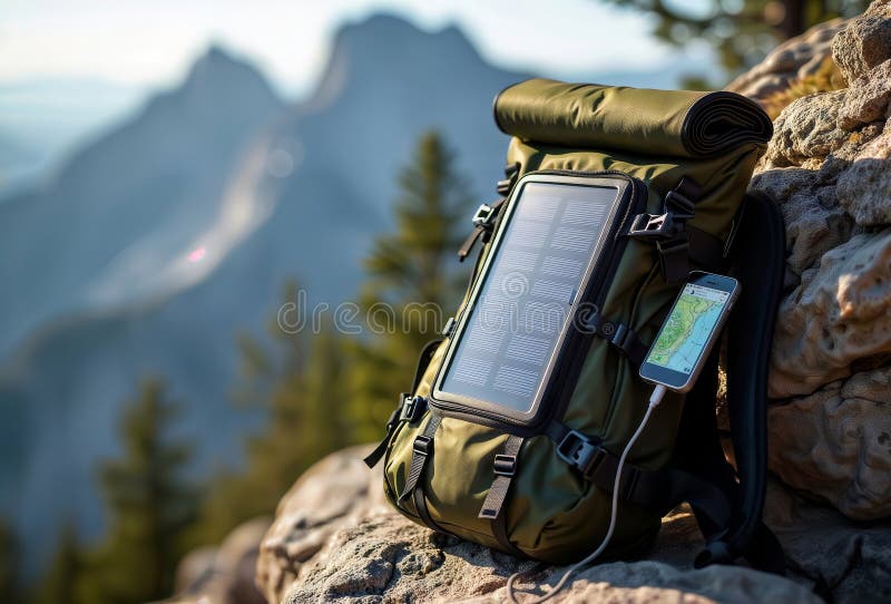 Portable Solar Power: Backpack Charging Devices on the Go, Generative ...