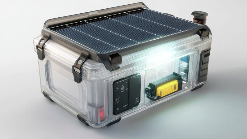 Portable Solar Power Generator with LED Light this Image Showcases a ...