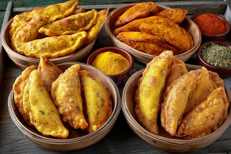Portable Stall with Crisp Fried Snacks Stock Illustration ...