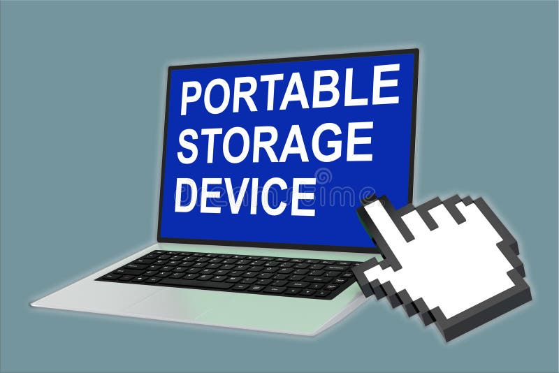 PORTABLE STORAGE DEVICE Concept Stock Illustration - Illustration of ...