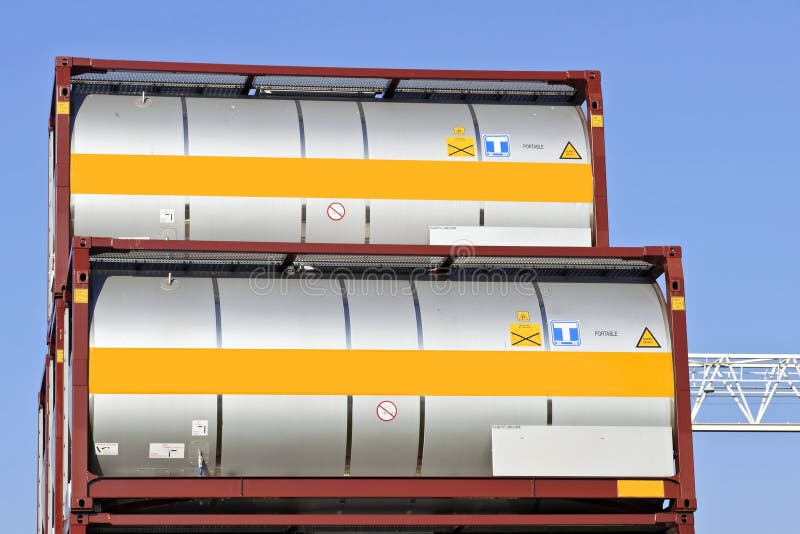 Portable Oil and Chemical Storage Tanks Stock Photo - Image of ...