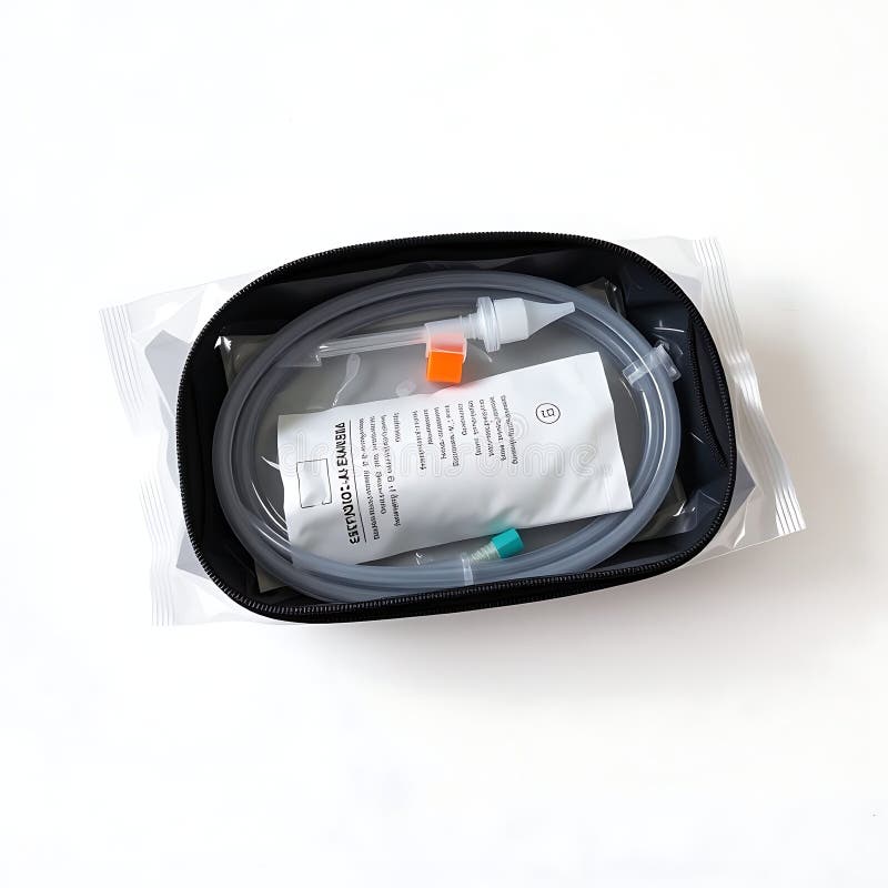 A Portable Suction Catheter Kit in Sterile Packaging Placed on a Clean ...