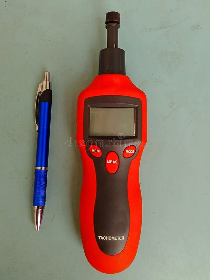 The Portable Tachometer and Pen Stock Image - Image of portable ...