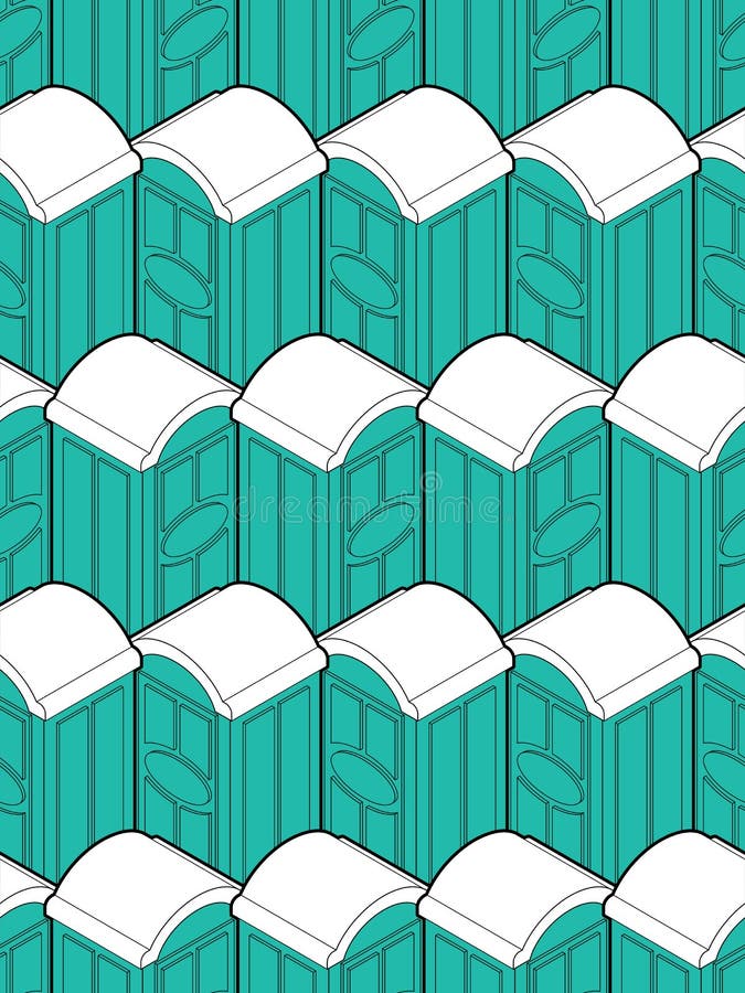 Portable Toilet Pattern Seamless. WC Street Palstic Background. Vector ...