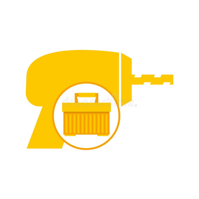 Portable Tool Box Silhouette Man Stock Vector - Illustration of ...