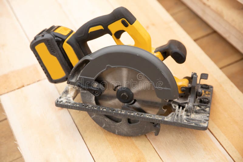 Portable Tool Circular Saw for Cutting Wood Stock Photo - Image of ...