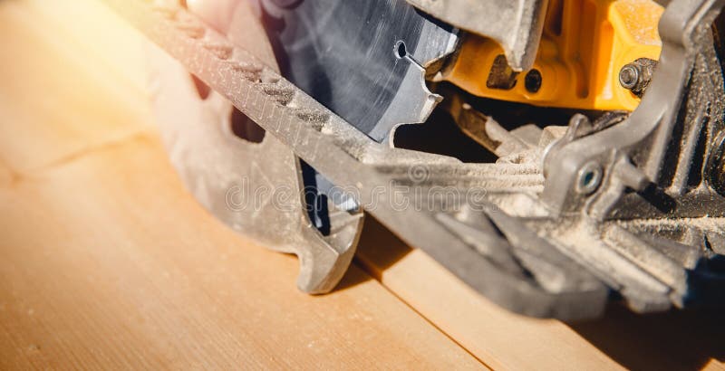 Portable Tool Circular Saw for Cutting Wood Stock Photo - Image of ...