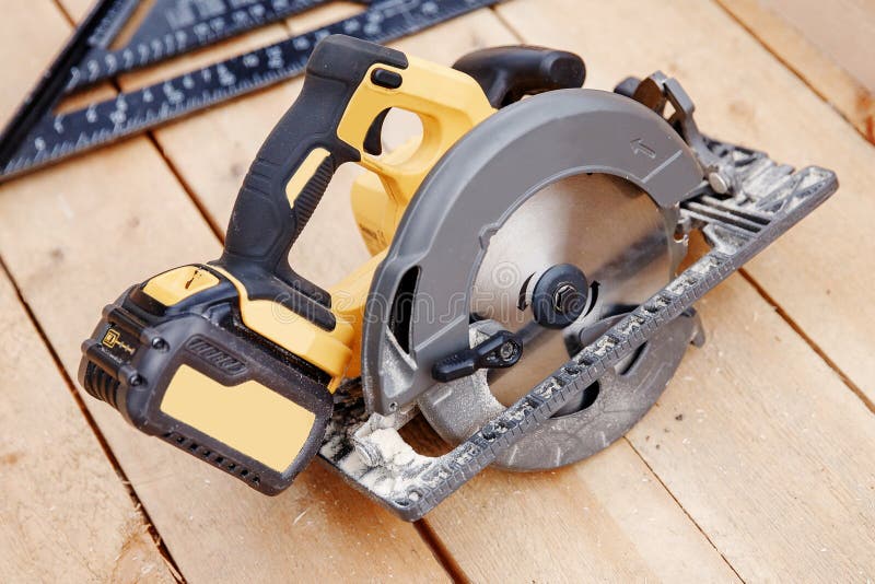 Portable Tool Circular Saw for Cutting Wood Stock Photo - Image of ...