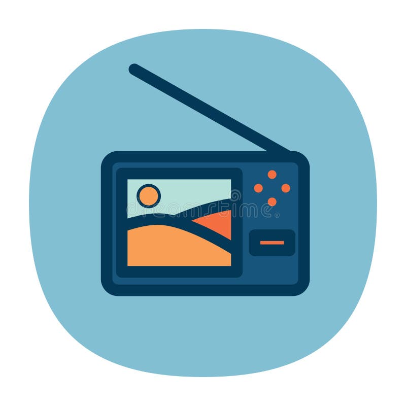 Portable Tv. Vector Illustration Decorative Design Stock Vector ...