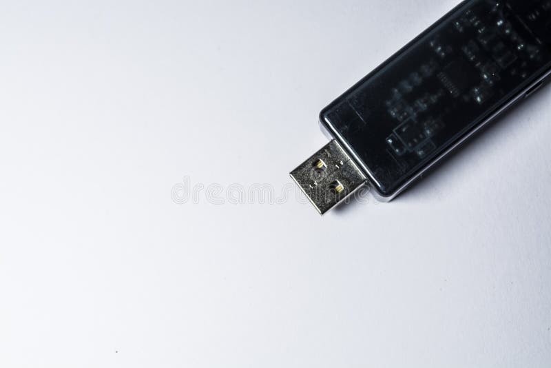 Portable USB Stick. Memory Card. Data Carrier. Dark Color. on a White ...