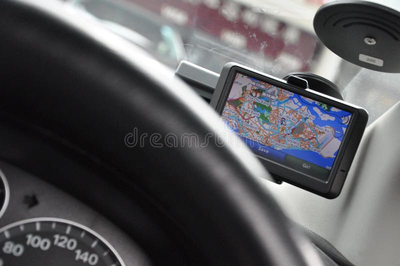 Portable in-vehicle GPS Navigation System (Ver1/2) Stock Photo - Image ...
