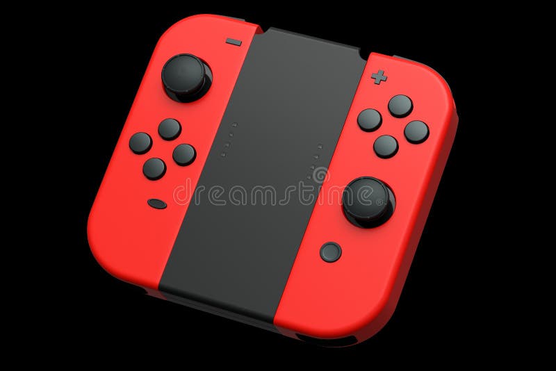 Portable Video Game Controllers Attached To Touch Screen on Black ...