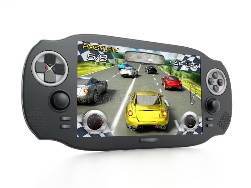 Portable video game device stock illustration. Illustration of ...