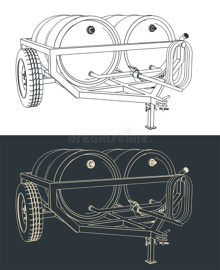 Trailer Blueprints Stock Illustrations – 107 Trailer Blueprints Stock ...