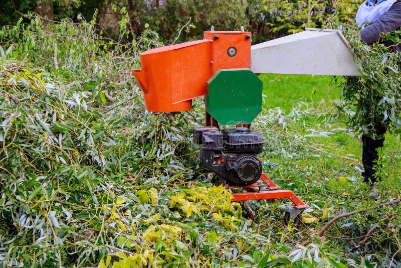 This is a Portable Wood Shredder Chipper Machine Designed for Reducing ...