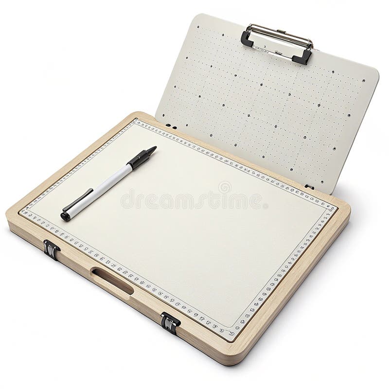 Portable Writing Board Isolated on White Background Stock Illustration ...