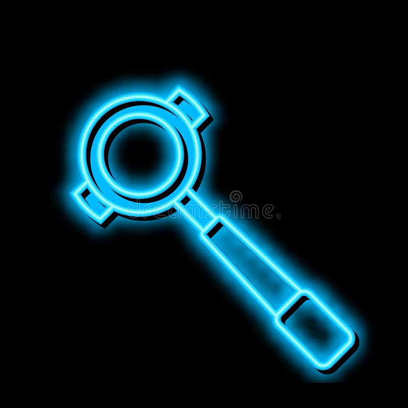 Portafilter Coffee Tool Neon Glow Icon Illustration Stock Vector ...