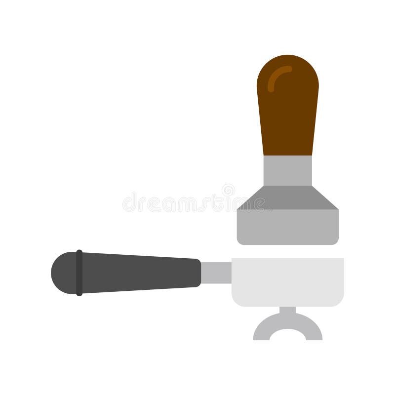Portafilter and Tamper Icon. Coffee Equipment Stock Vector ...