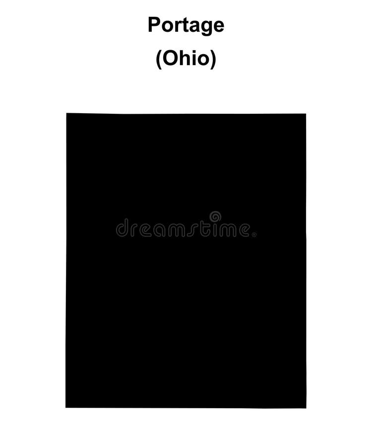 Portage outline map stock vector. Illustration of isolated - 361751084