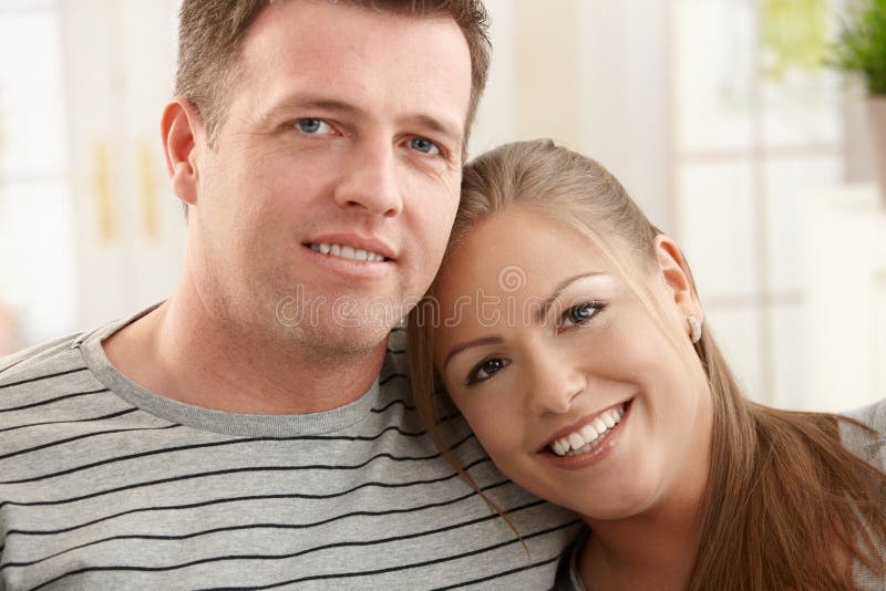 Happy Couple Browsing Internet Having Fun Smiling Stock Image - Image ...