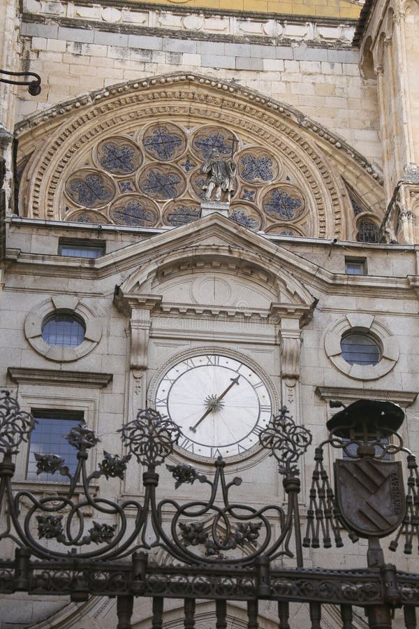 Portal of the Clock Door in the Cathedral of Toledo Editorial Photo ...