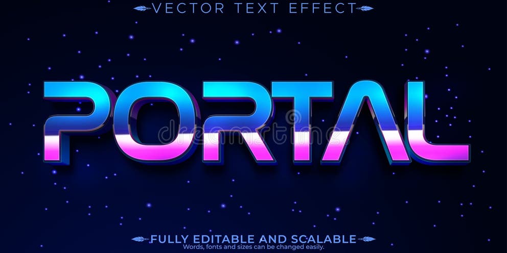 Portal Editable Text Effect, Editable Science and Futuristic Text Style ...