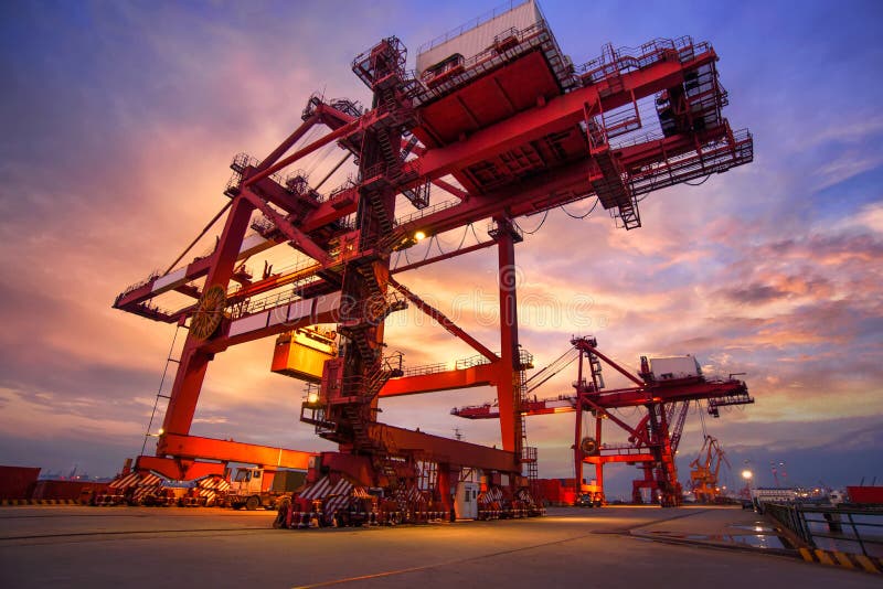 The Portal Frame on the Pier Stock Photo - Image of import, facility ...