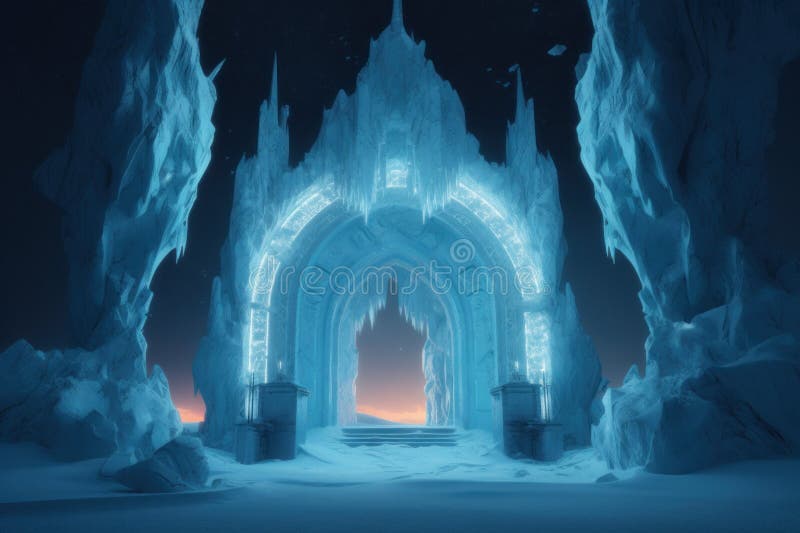Portal Ice Fantasy. Generate Ai Stock Illustration - Illustration of ...