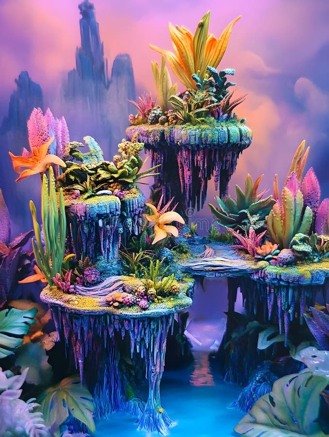 A Portal Opening into a Vibrant Alien World Stock Illustration ...