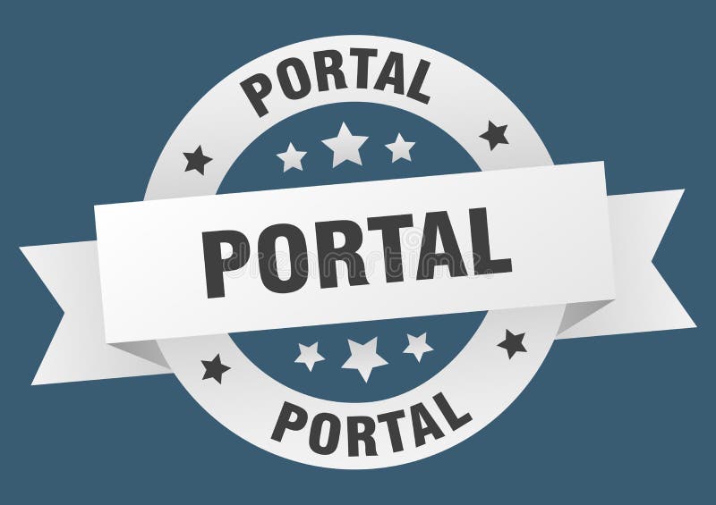 Portal Round Ribbon Isolated Label. Portal Sign Stock Vector ...