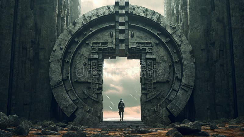 Portal for Teleportation. AI Generative Stock Illustration ...