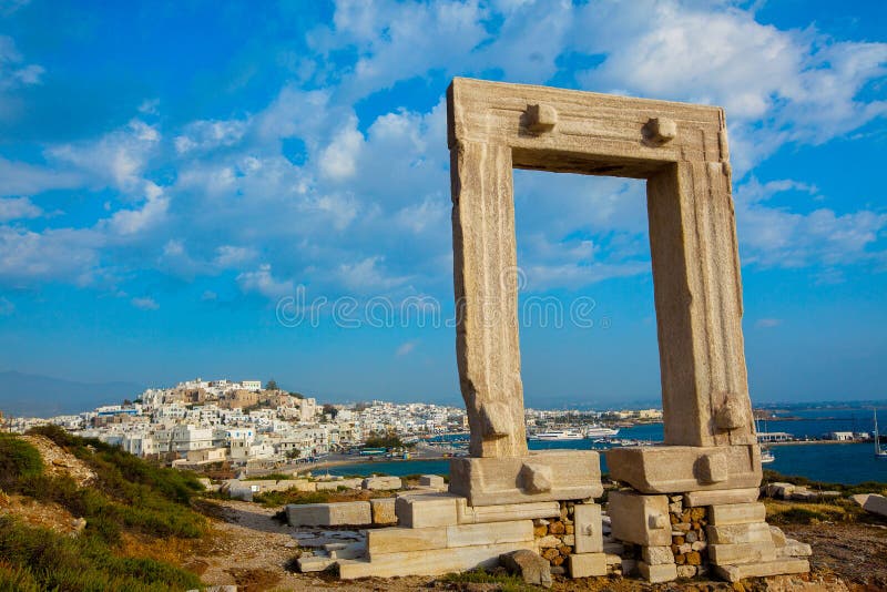 Portara Gate - Naxos, Greece Stock Image - Image of architecture ...
